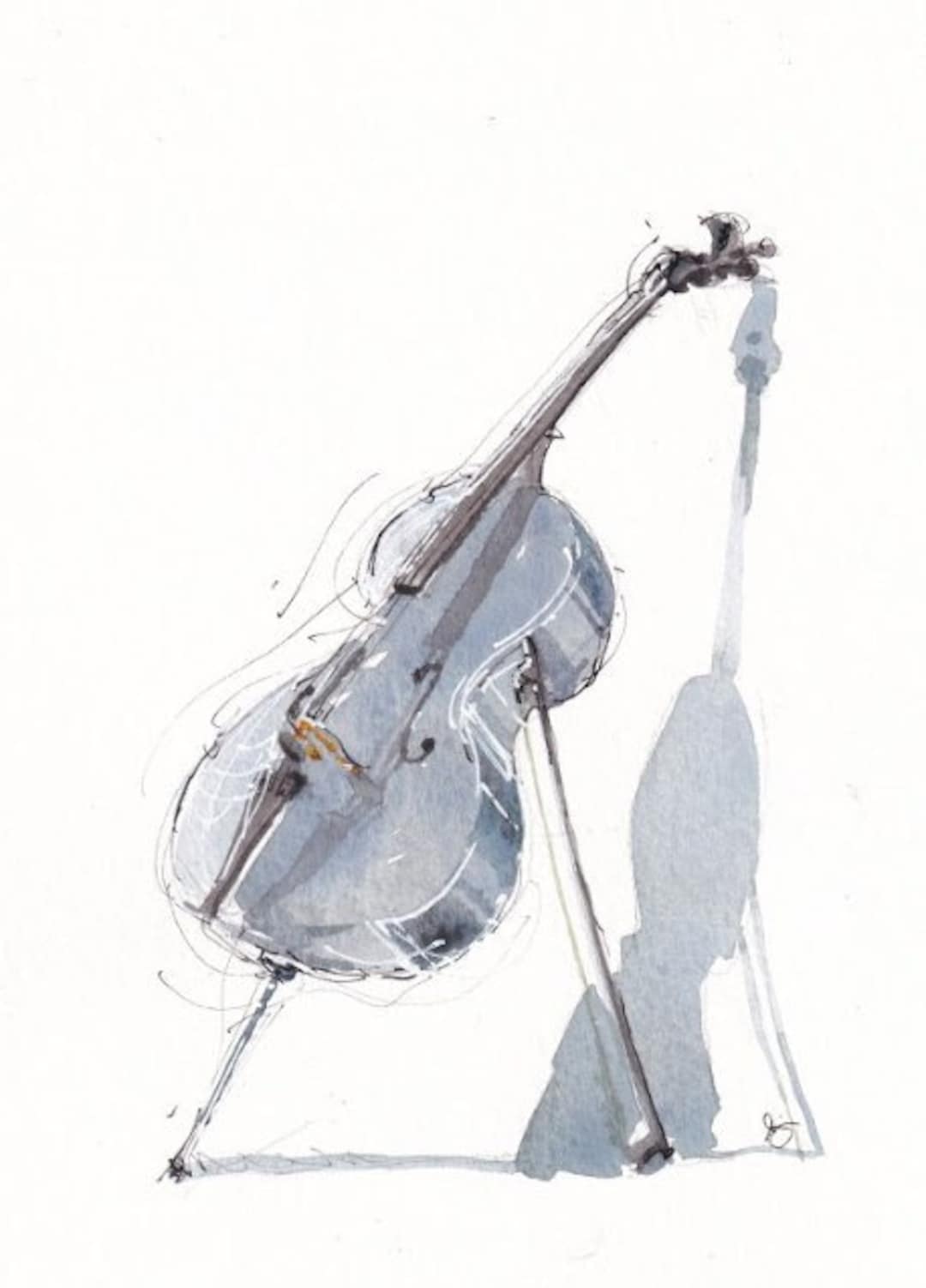 Cello - Blues | Fine Art Print - Etsy