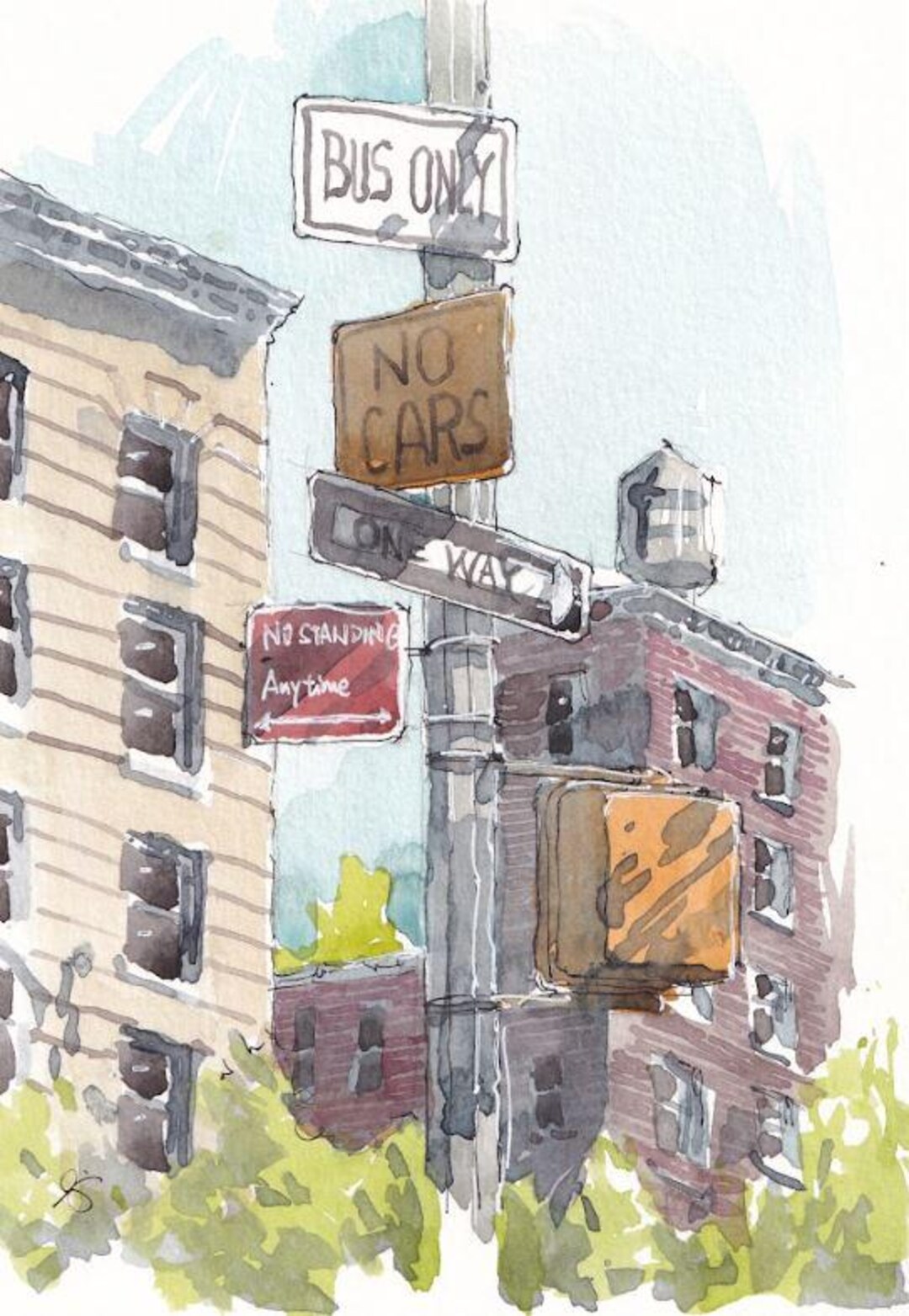 Bus Only, Street Signs, New York City NYC | Fine Art Print - Etsy