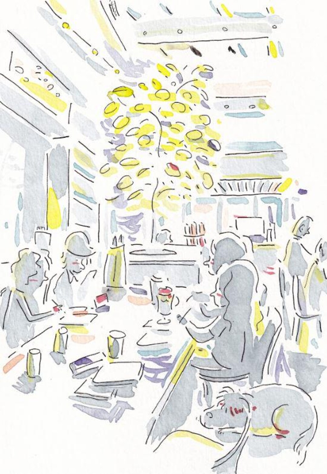 Eataly Brunch, Cartoon Style, New York City NYC | Fine Art Print - Etsy