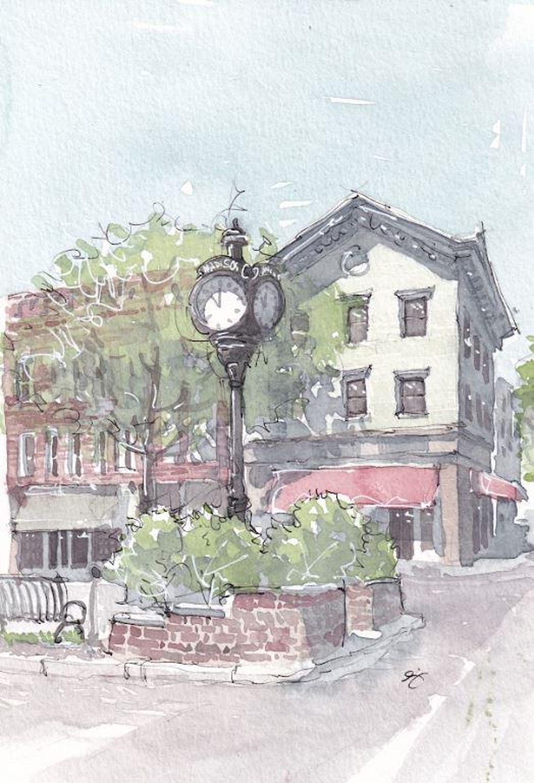 Madison Clock Near Train Station, NJ | Fine Art Print - Etsy
