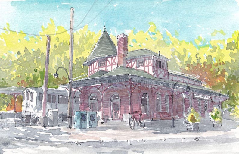 Maplewood Train Station, NJ | Fine Art Print - Etsy