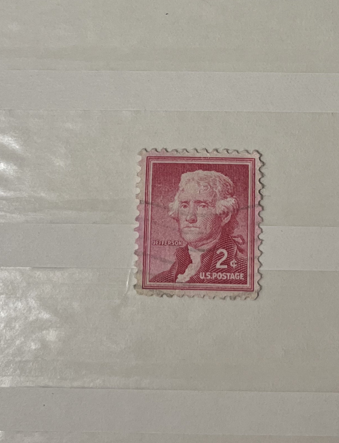 Thomas Jefferson Red 2 Cents Stempel, Vintage USA Briefmarke... - Etsy.de