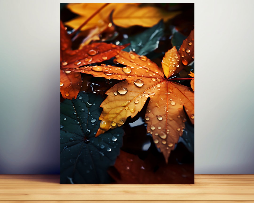 Autumn Leaves Inspire: High-resolution Art for Your Seasonal - Etsy