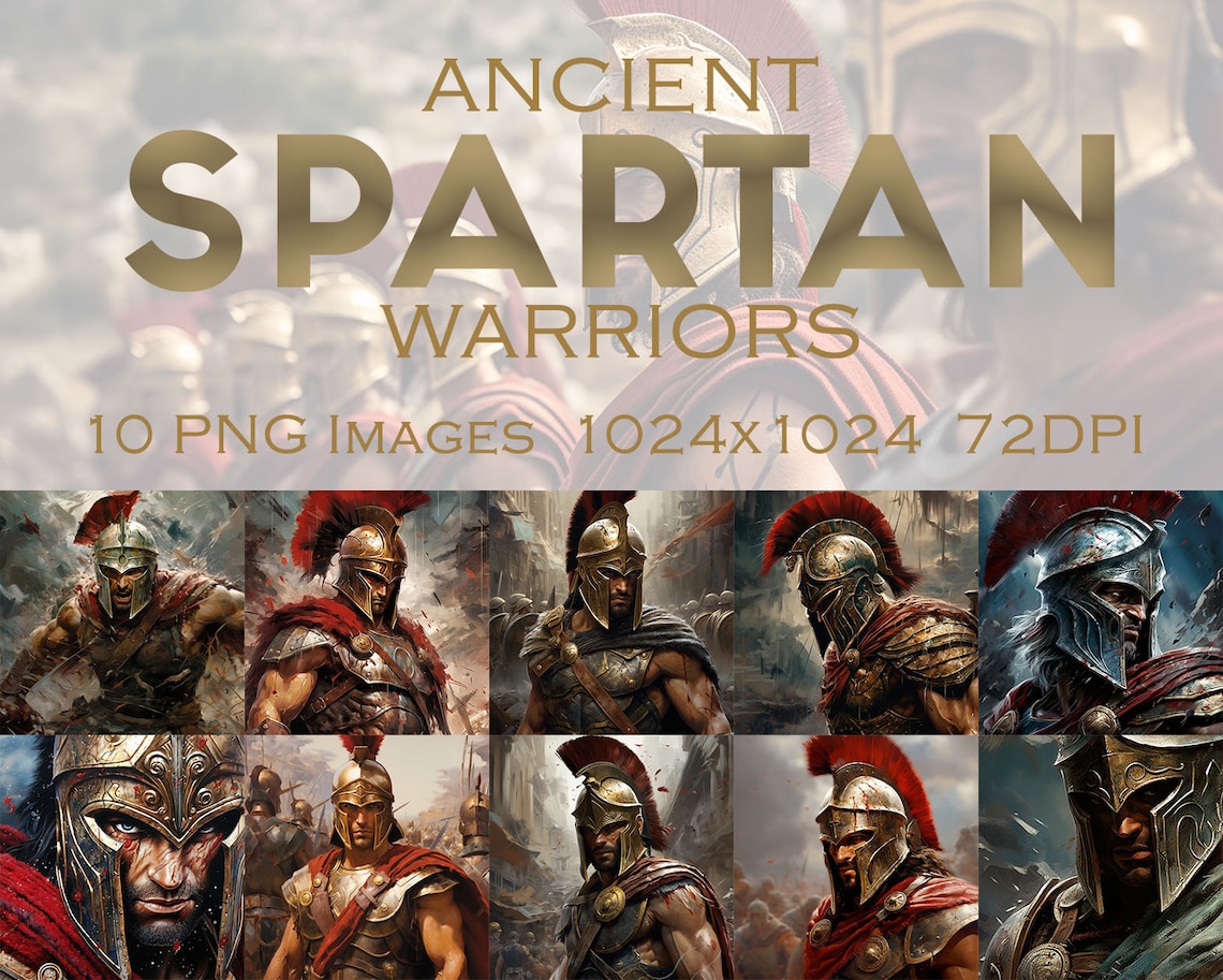 Ancient Spartans Art Set: Captivating Depictions of Ancient Warriors ...