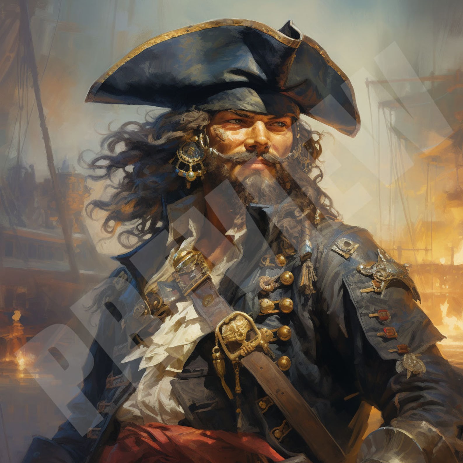 Golden Age of Piracy Art Set: Images of Swashbuckling Pirates for ...