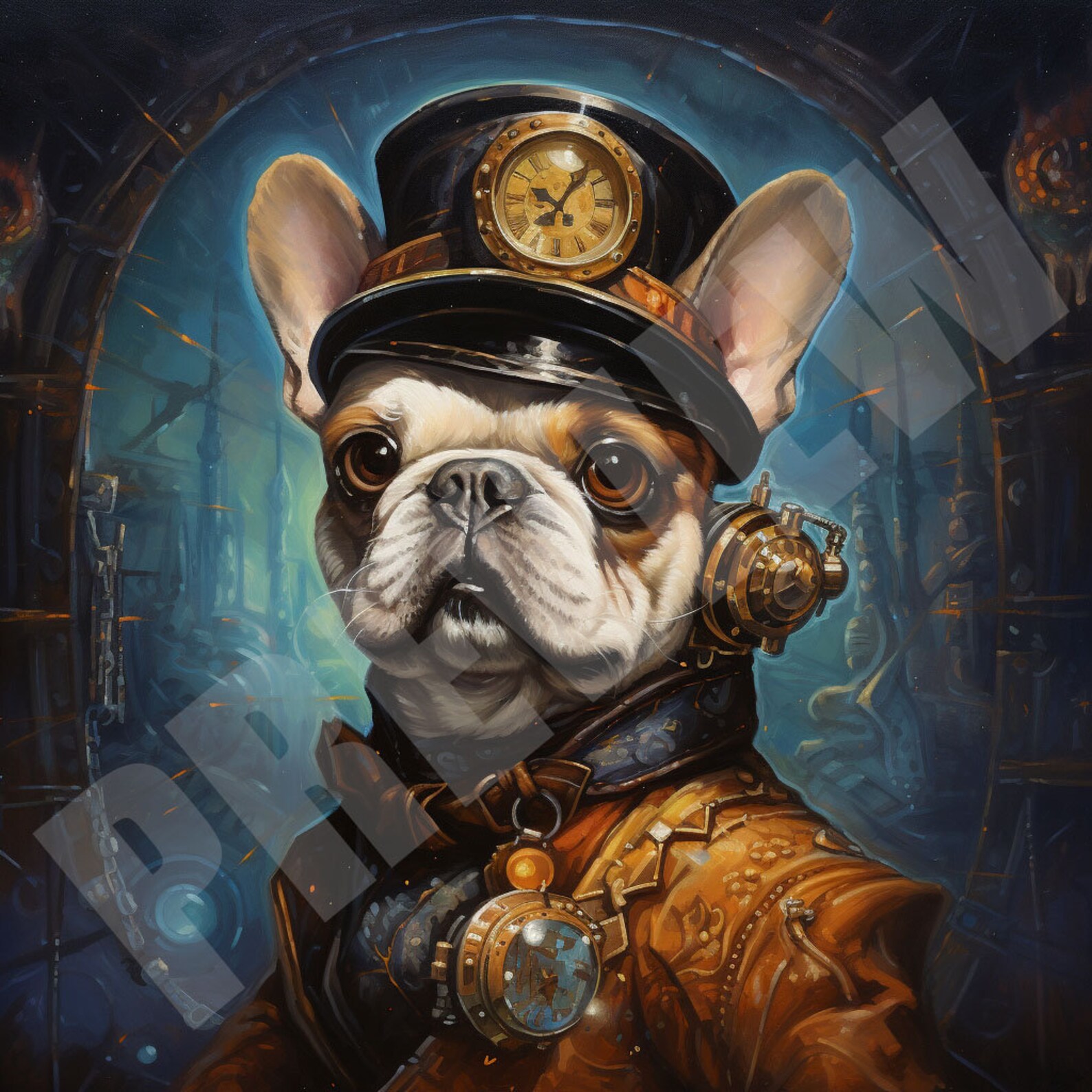 Steampunk Frenchie Digital Image Set: 20 Unique and Whimsical - Etsy