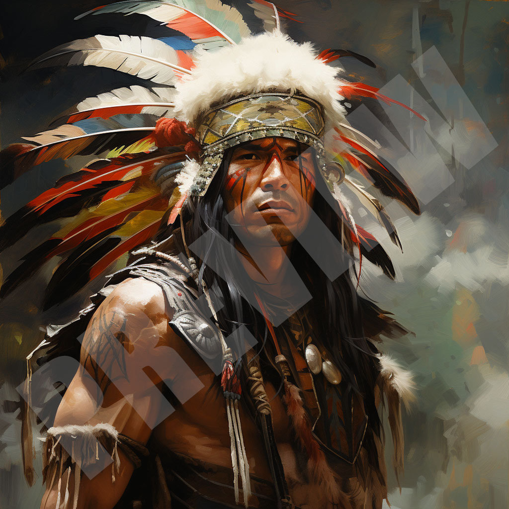 Apache Warriors Art Set: Captivating Art Depictions of Fierce Native ...