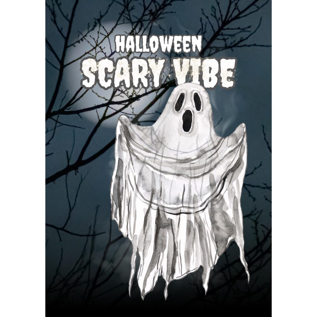 Fibei Greetings Halloween Poetry Card Title: Scary Vibe - Etsy