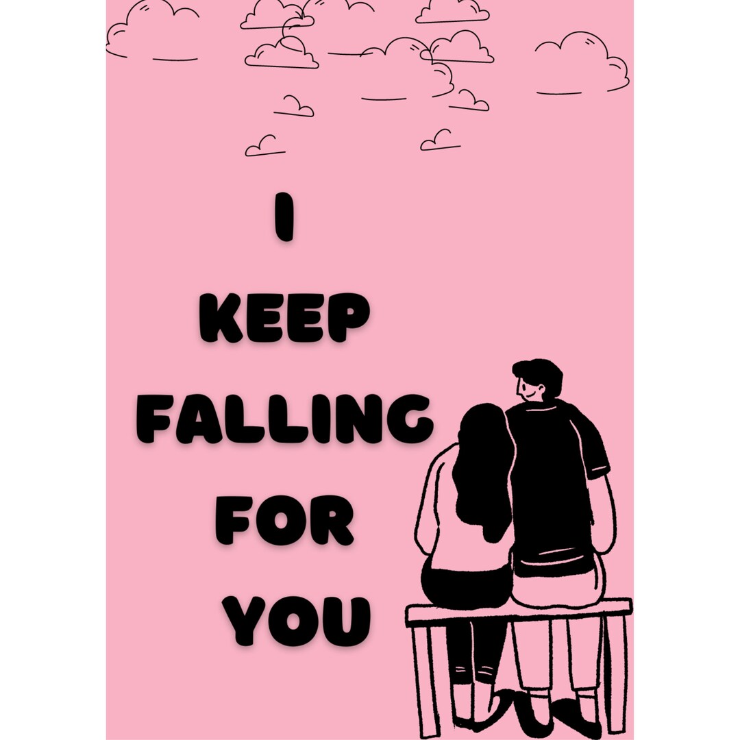 Fibei Greetings Valentine's Day Card Title: I Keep Falling for You - Etsy