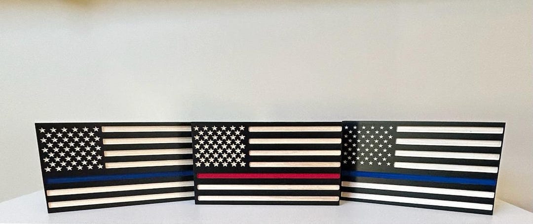 Thin Blue Line / Red Line Flag - Etsy