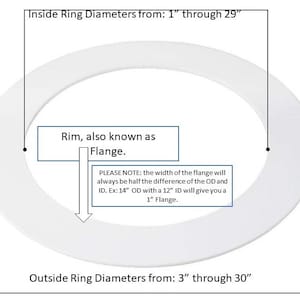 Custom White Trim Rings, Ceiling Medallions, Custom Goof Rings, Flange ...