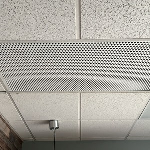 2 Pack of 2'x4' White Plastic Perforated Ceiling Tile With 1/2" Holes ...