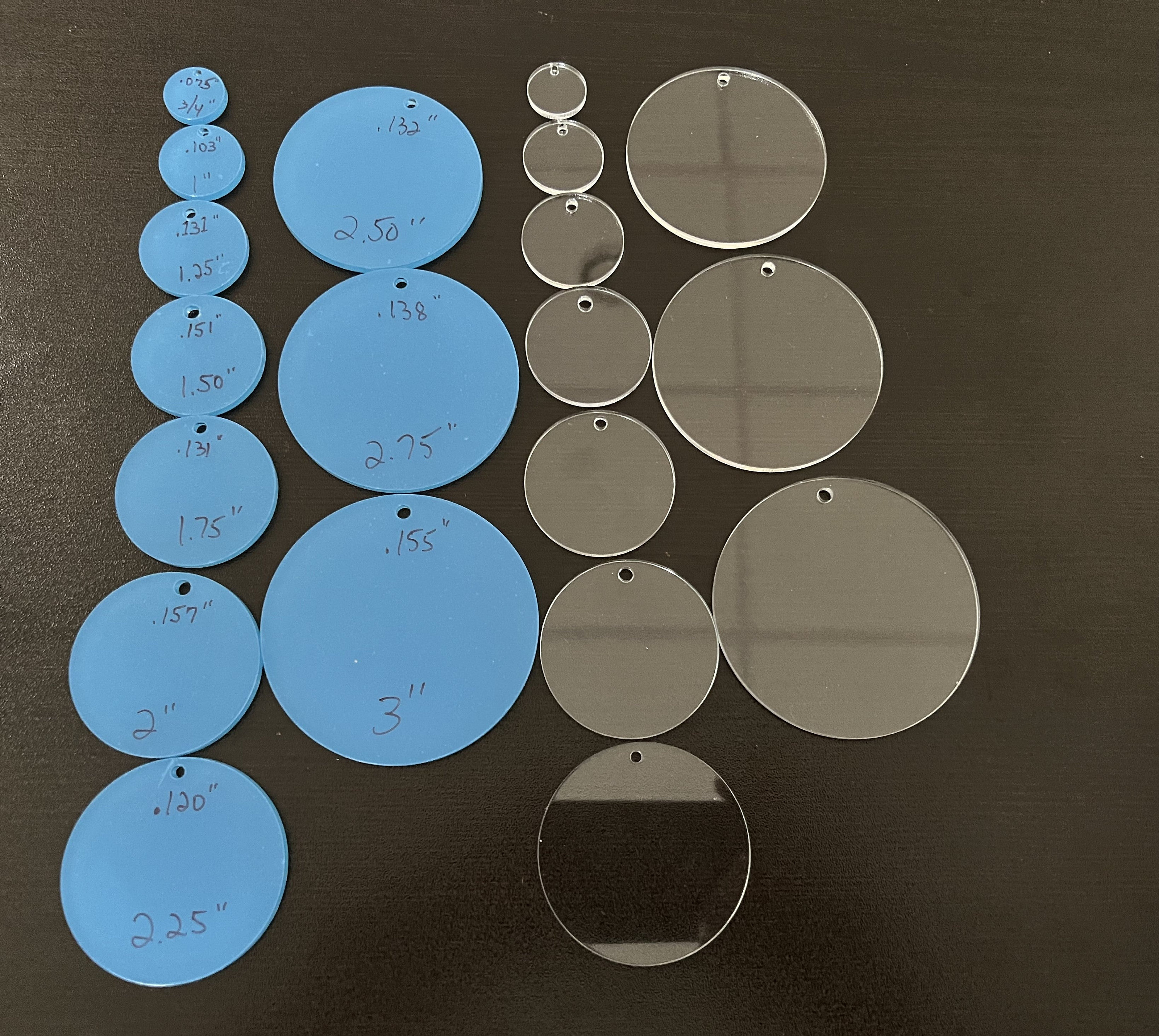 BULK Packed-round Keychain Blanks-clear Acrylic - Etsy