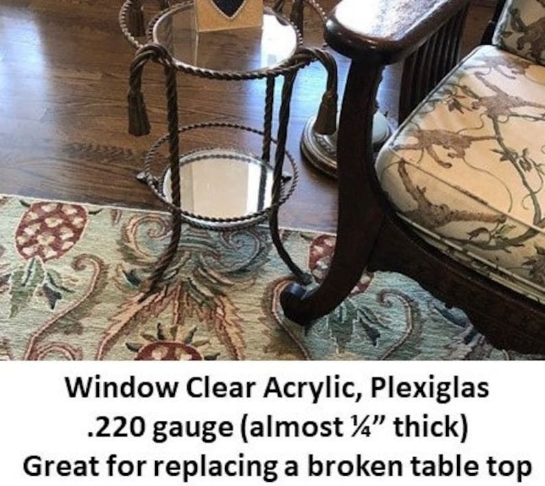 Round Acrylic Table Tops @ .220" Thick. 1" Thru 18.25" - Etsy