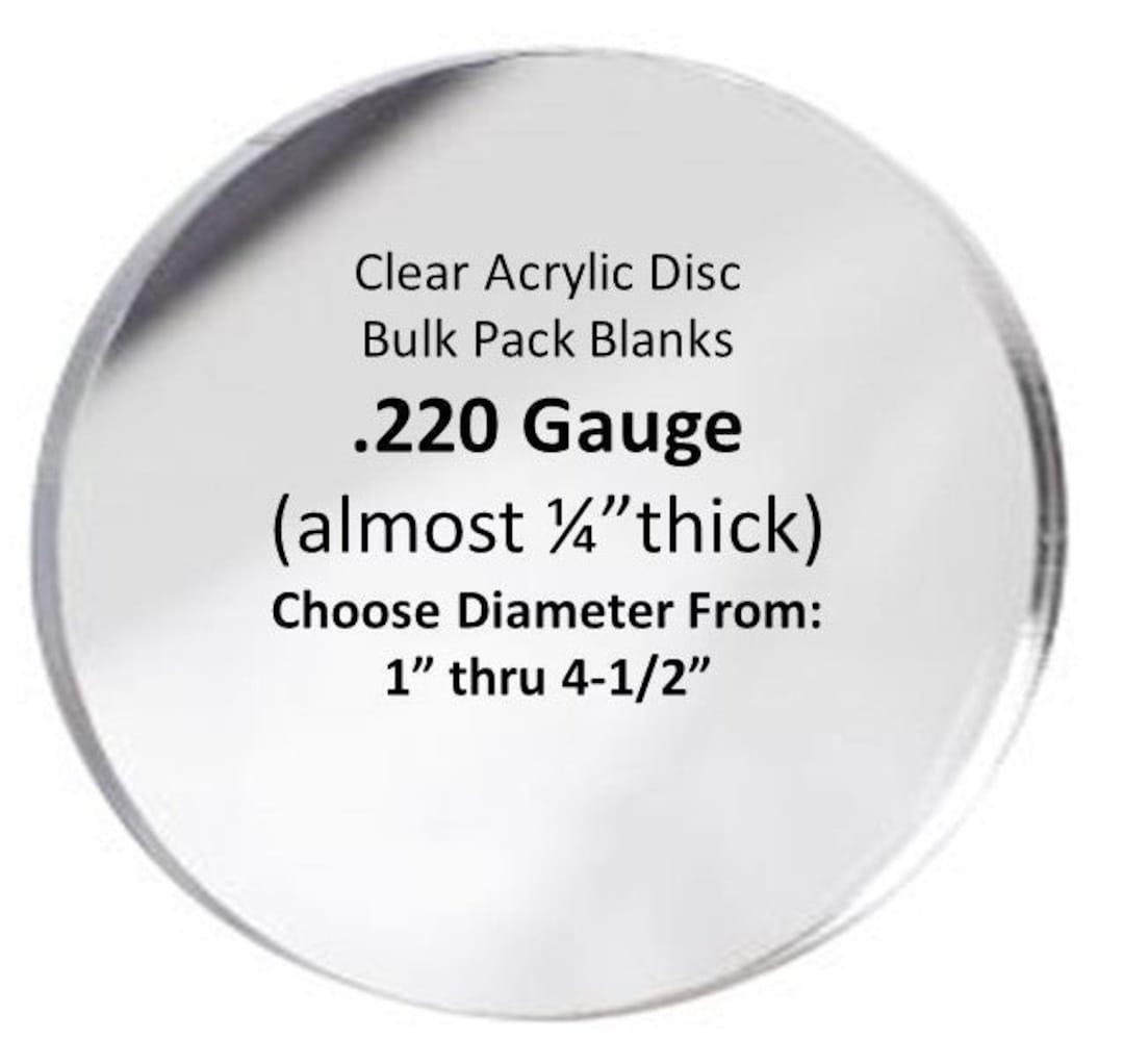BULK PACKED- Custom Clear Acrylic Round Blanks, Acrylic Discs for ...