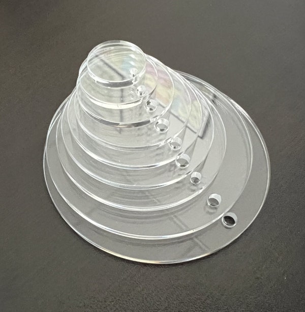 Transparent Glass Discs Various Sizes & Colours Available - Etsy Canada