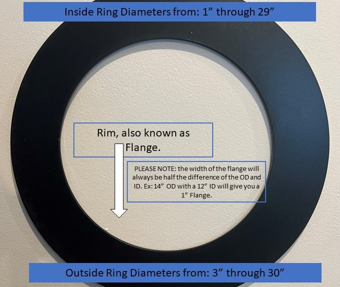 Custom Black Trim Rings & Black Ceiling Medallions, Black Goof Ring - Etsy