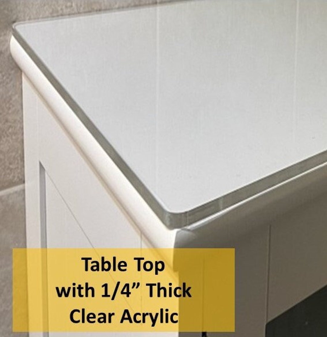 Clear Acrylic Tabletop Protector, Desk Blotter, Clear Lucite Top at ...