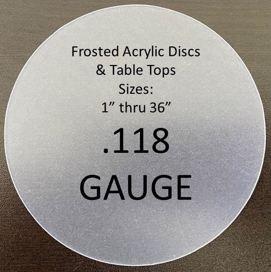 FROSTED Acrylic Disc & Table Top Protectors, .118g or .220g Thick - Etsy