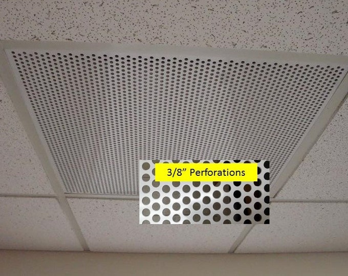 White Plastic Perforated Ceiling Tile With 3/8" Holes - Etsy