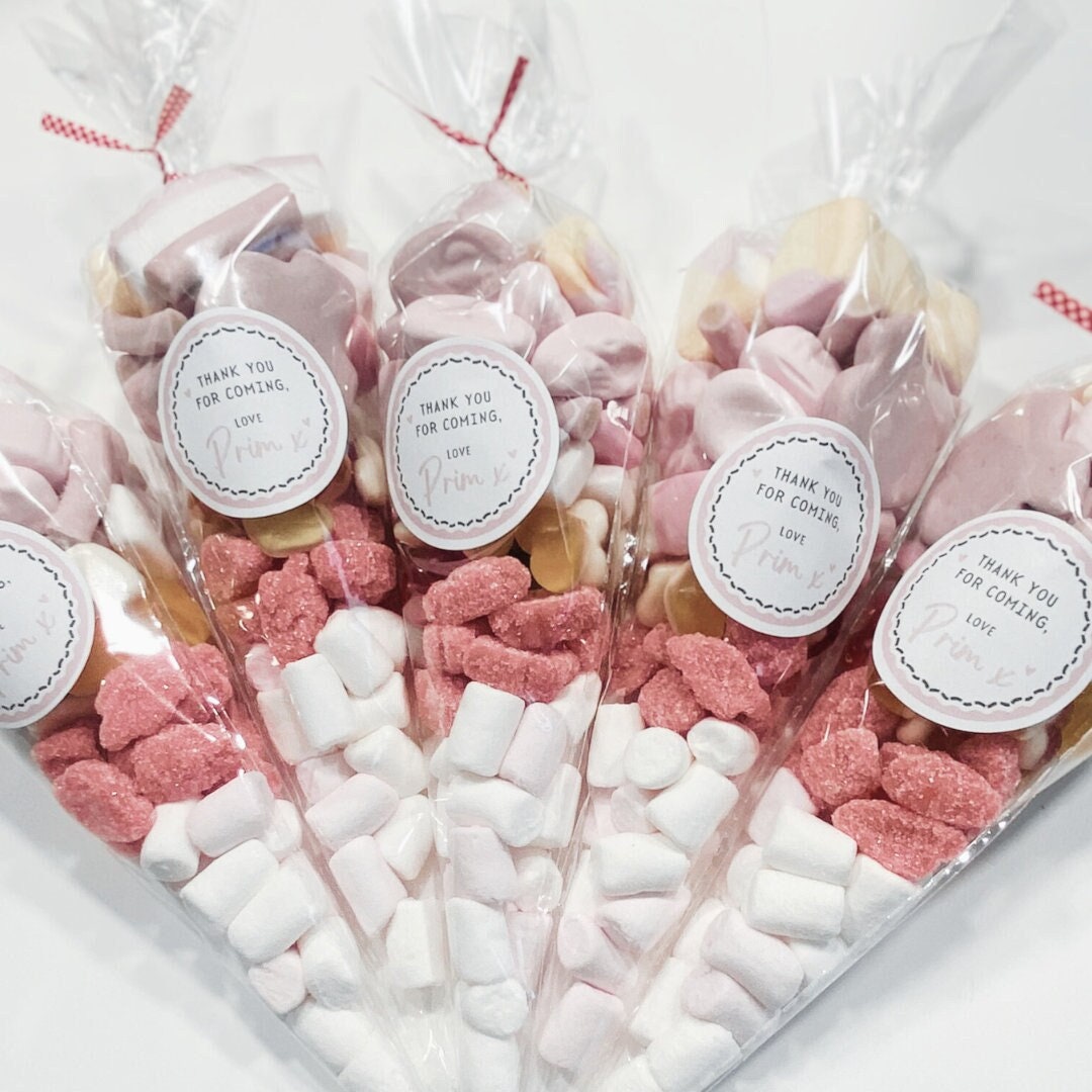 Pink Sweet Cones, Sweet Cones, Party Favours, Filled Sweet Cones - Etsy UK