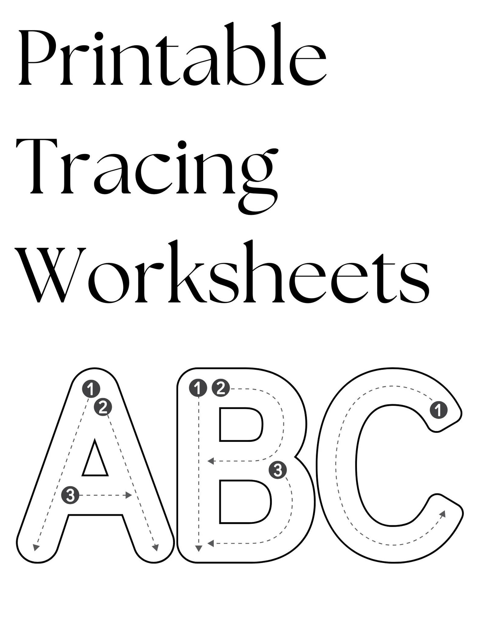 Printable Handwriting Practice Sheets: Alphabet Tracing Worksheets for ...