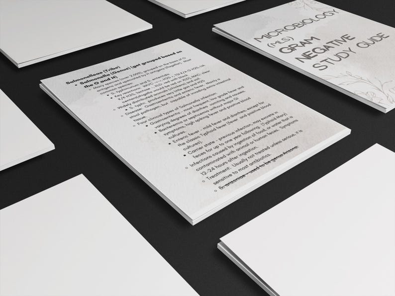 Printable Gram-negative Microbiology Study Guide for Medical Laboratory ...