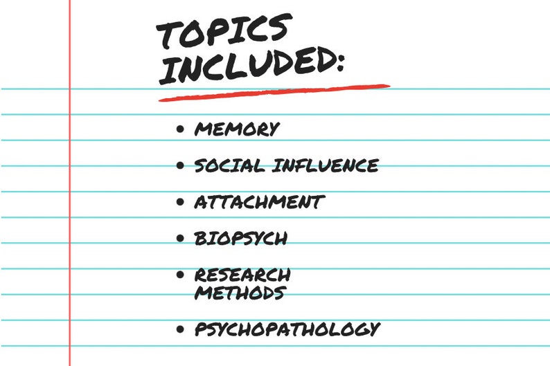 Printable Handwritten Digital AQA A-level Psychology: Year One Complete ...