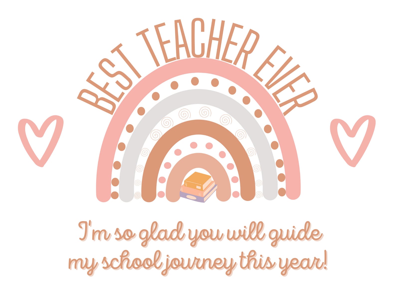 Best Teacher Ever Card Template, Editable and Printable Card Template ...