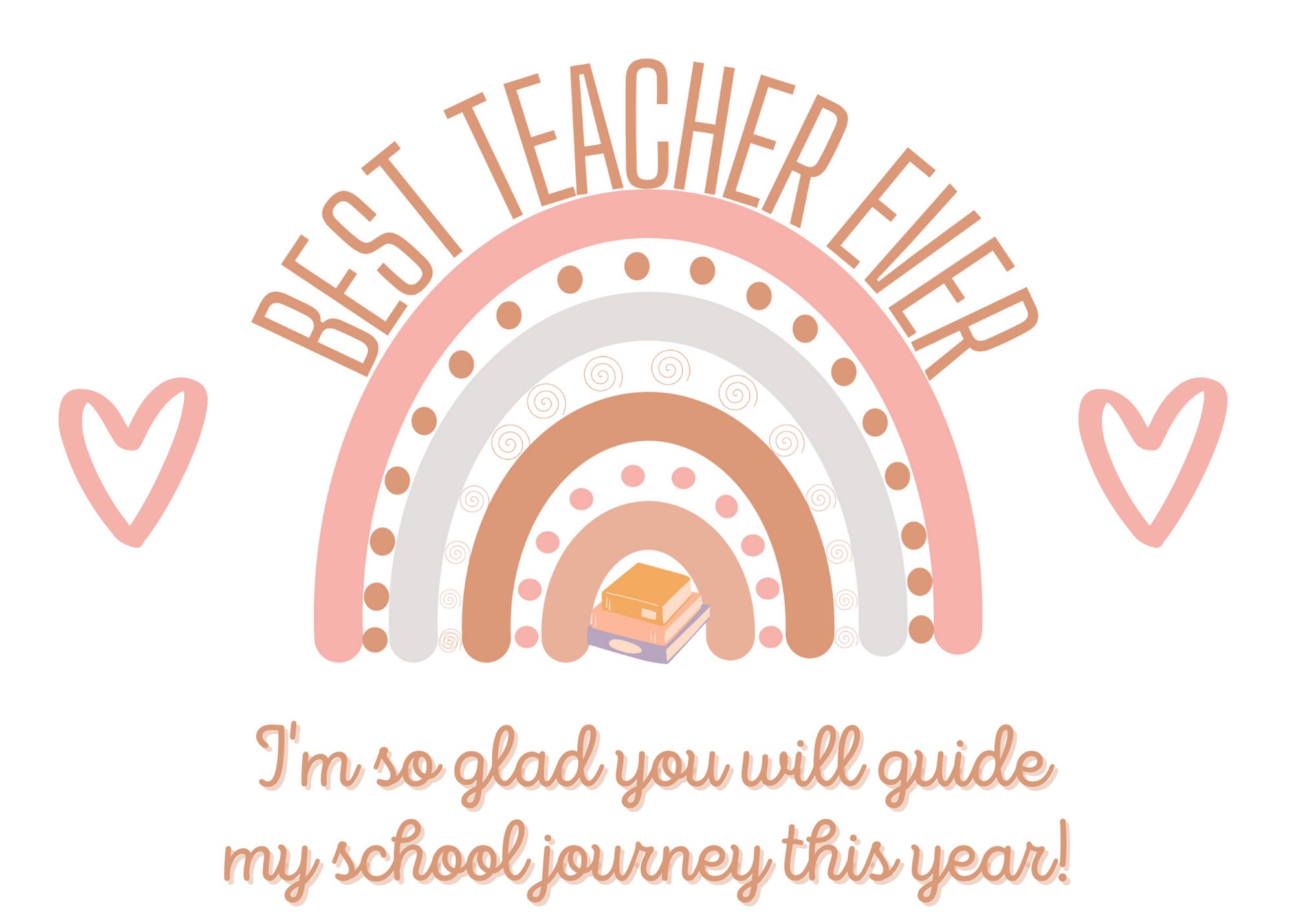 Best Teacher Ever Card Template, Editable and Printable Card Template ...
