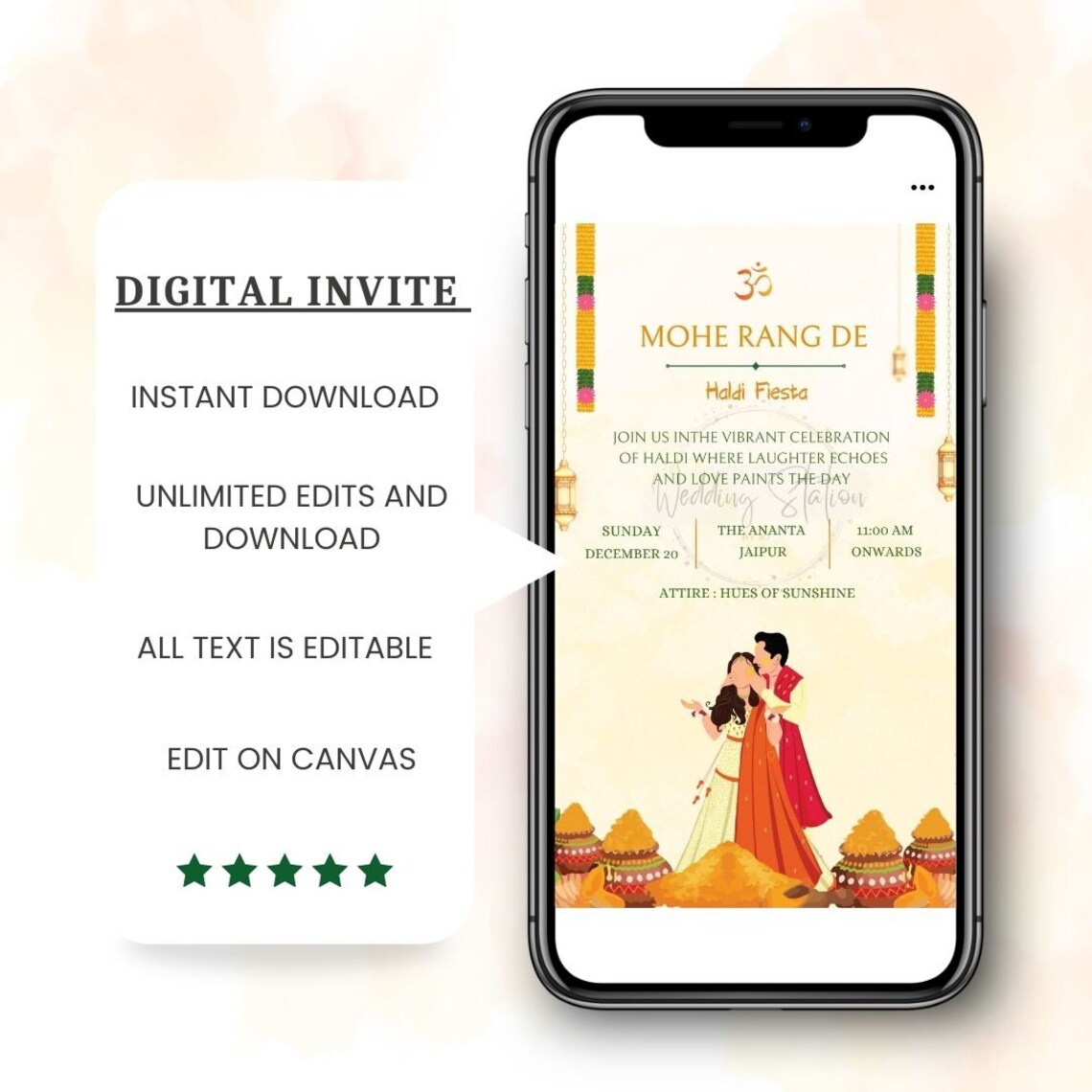 Haldi Ceremony Invitation - Etsy