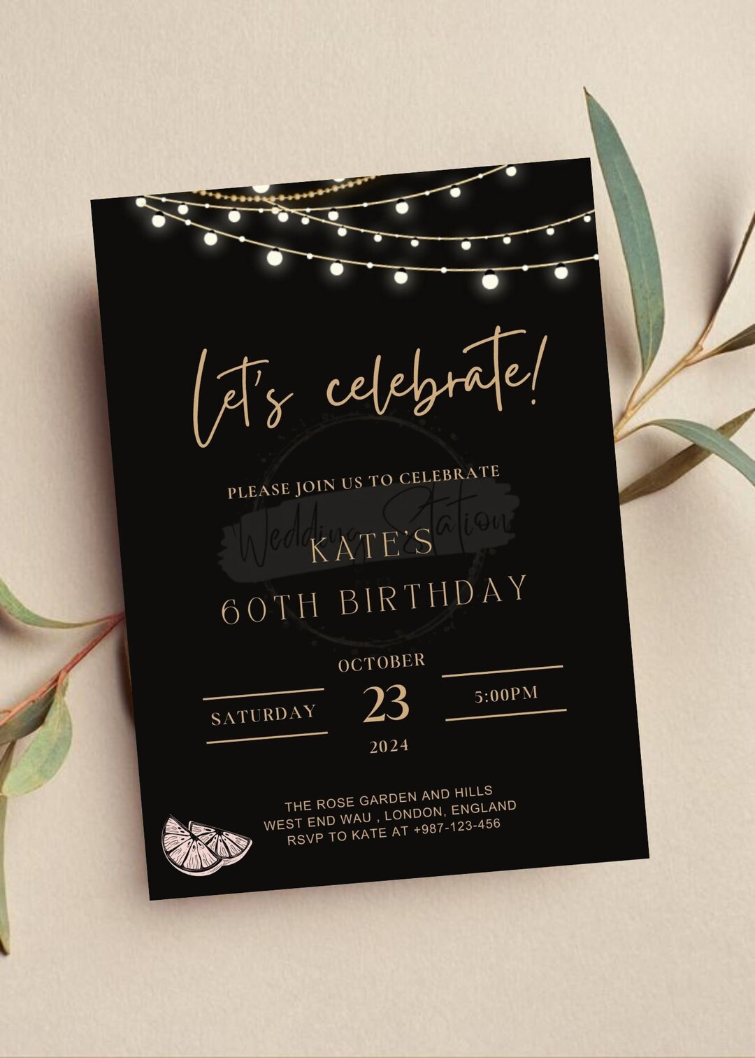 Birthday Invitation Card - Etsy