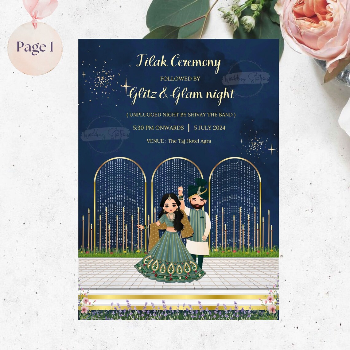 Glamorous Tilak Ceremony Invitation - Etsy