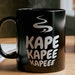 KAPE FILIPINO 11oz Black Mug, Filipino Mug, Filipino Language Mug ...