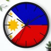 PHILIPPINE FLAG Design Wall Clock, Filipino Wall Clock, Filipino Flag ...