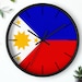 PHILIPPINE FLAG Design Wall Clock Filipino Wall Clock - Etsy
