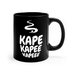 KAPE FILIPINO 11oz Black Mug, Filipino Mug, Filipino Language Mug ...