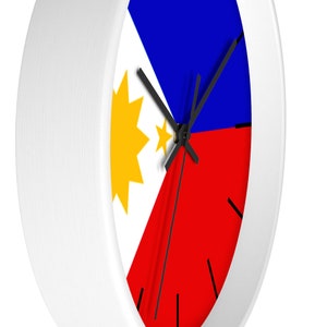 PHILIPPINE FLAG Design Wall Clock, Filipino Wall Clock, Filipino Flag ...