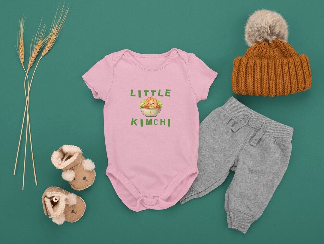 LITTLE KIMCHI Korean Infant Jersey Bodysuit, Cute Onesie, Korean Baby ...