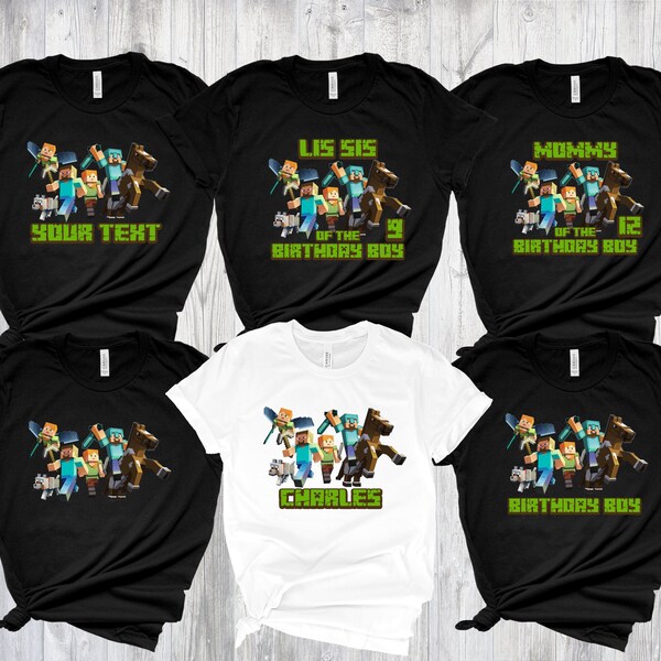 Minecrafter Birthday Shirt - Etsy