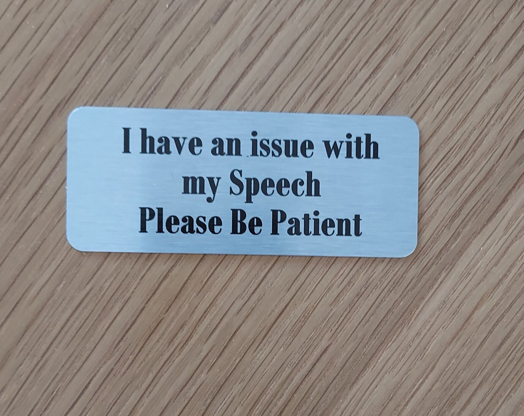 Speech Impairment Sensory Assistance Badge - Etsy