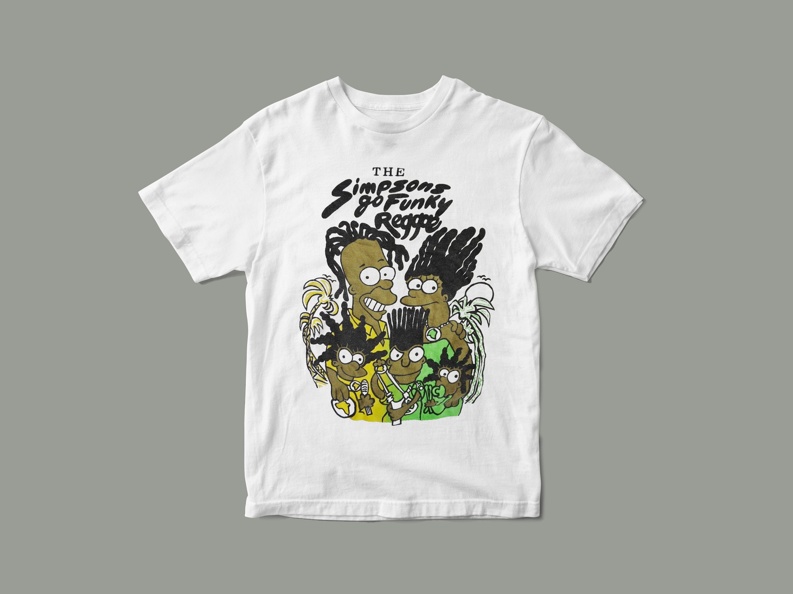 The Simpsons Go Funky Reggae - White T-shirt - Etsy
