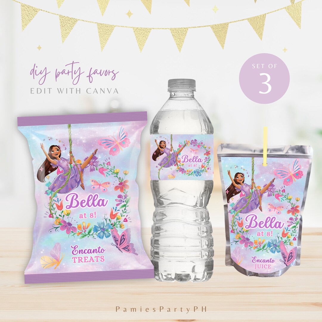 DIY Isabela Party Favors, Editable Encanto Party Bundle, Encanto ...