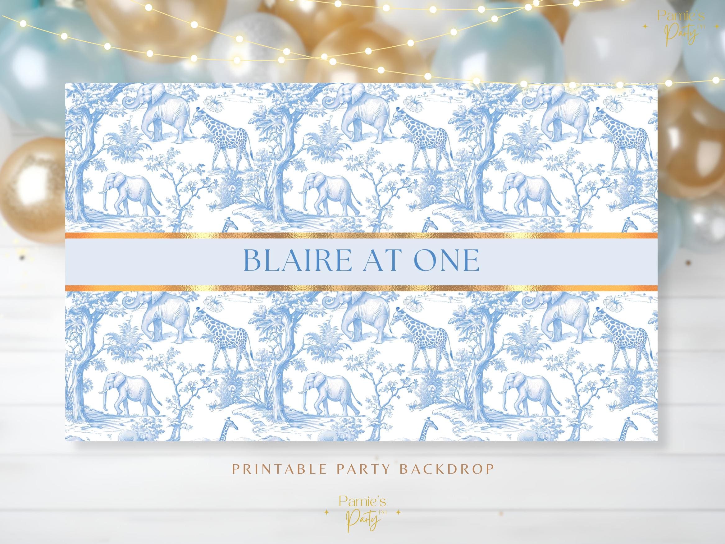 Editable Dior Safari Backdrop, French Parisian Birthday Backdrop ...