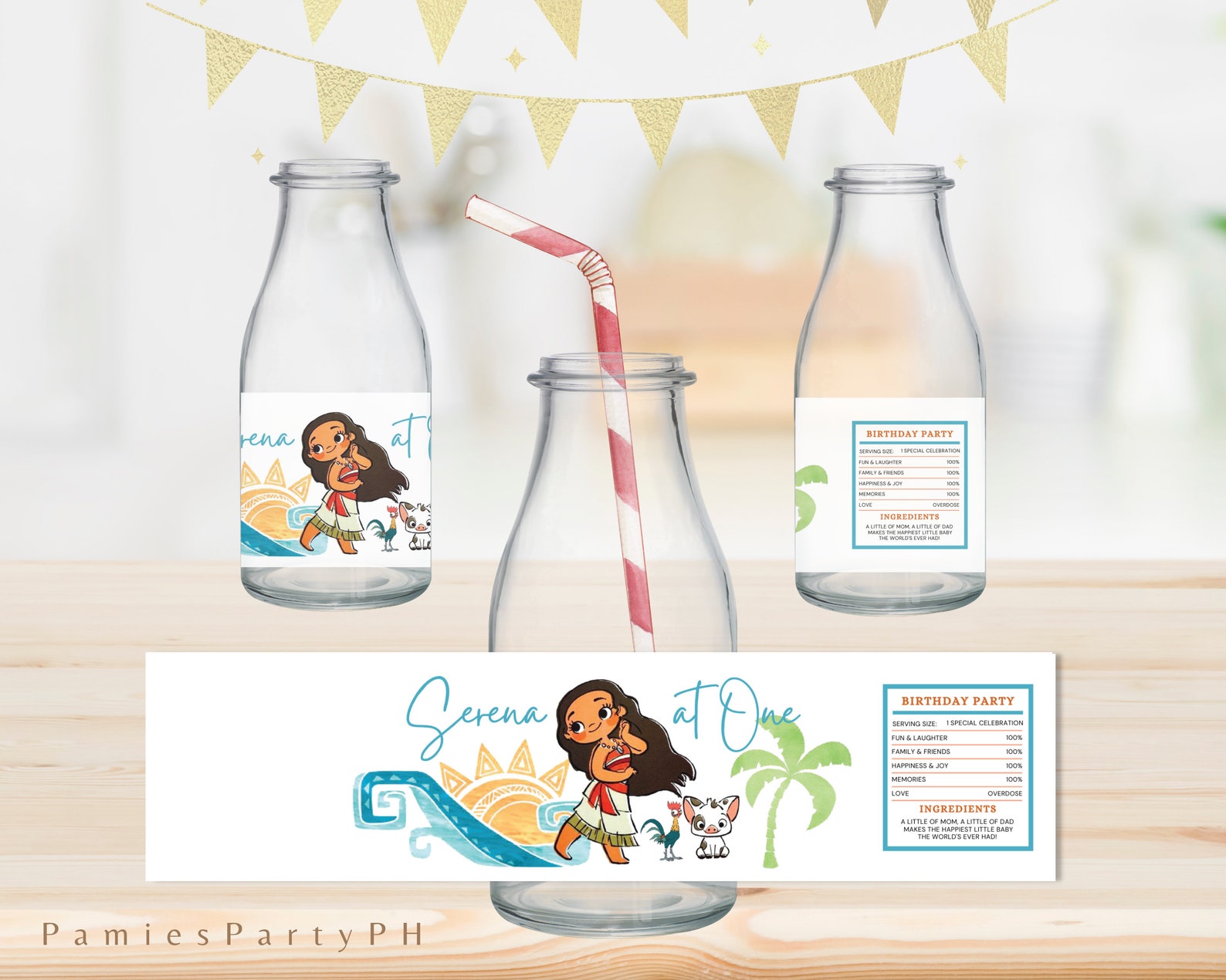 Moana Editable Birthday Bundle, ESSENTIALS BUNDLE Printable, Tropical ...