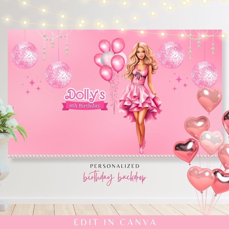 Barbie Backdrop - Etsy