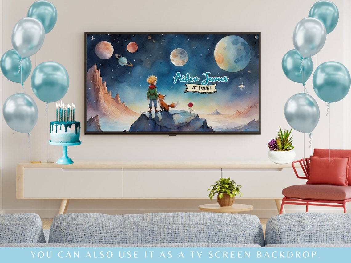 Editable the Little Prince Backdrop, Le Petit Prince Birthday Backdrop ...