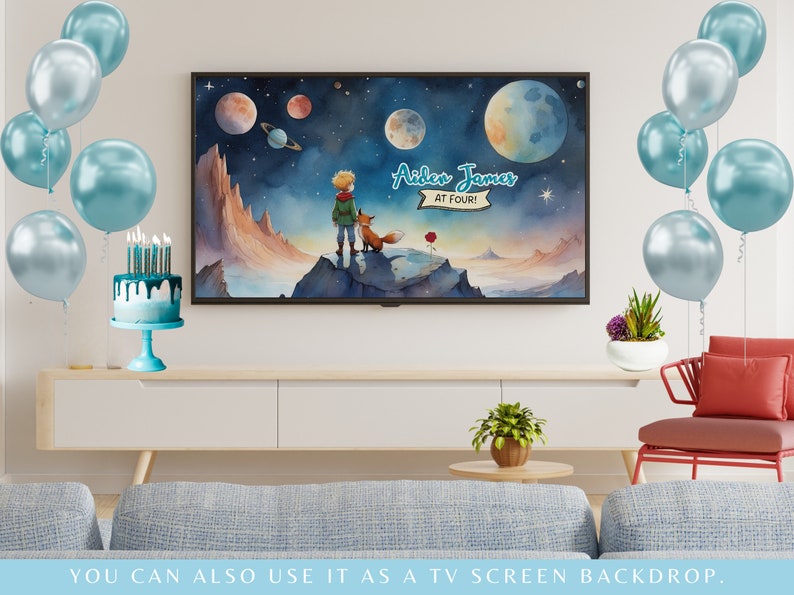 Editable the Little Prince Backdrop, Le Petit Prince Birthday Backdrop ...