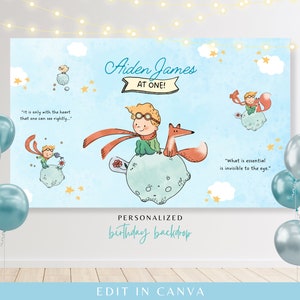 Editable the Little Prince Backdrop, Le Petit Prince Birthday Backdrop ...