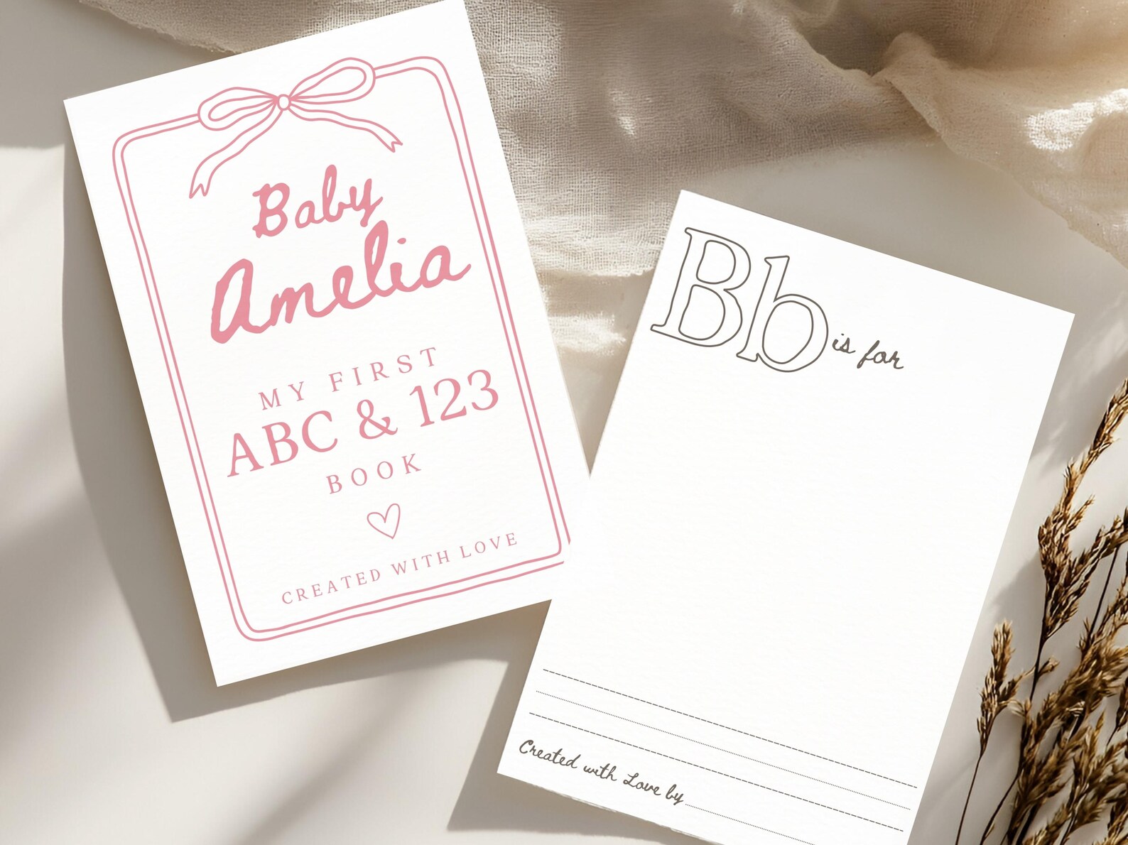 Baby Shower Alphabet Book, Printable Baby Shower Activity, Baby’s First ...